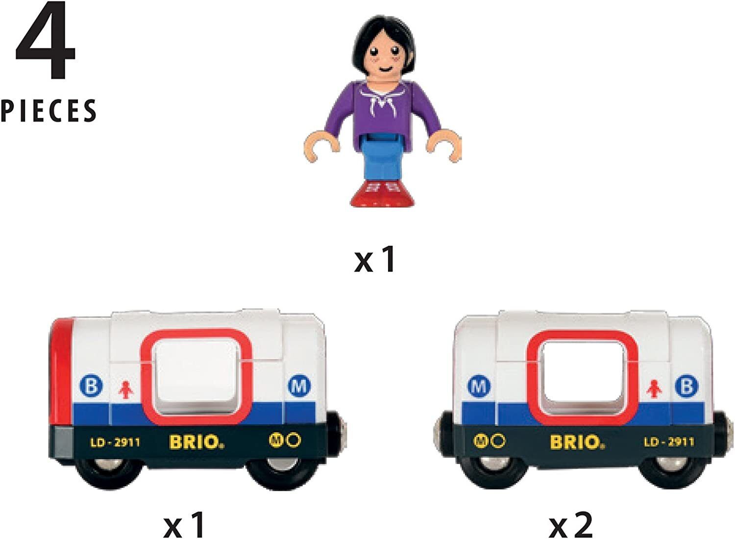 Buy BRIO - Metro Train, 4 pieces